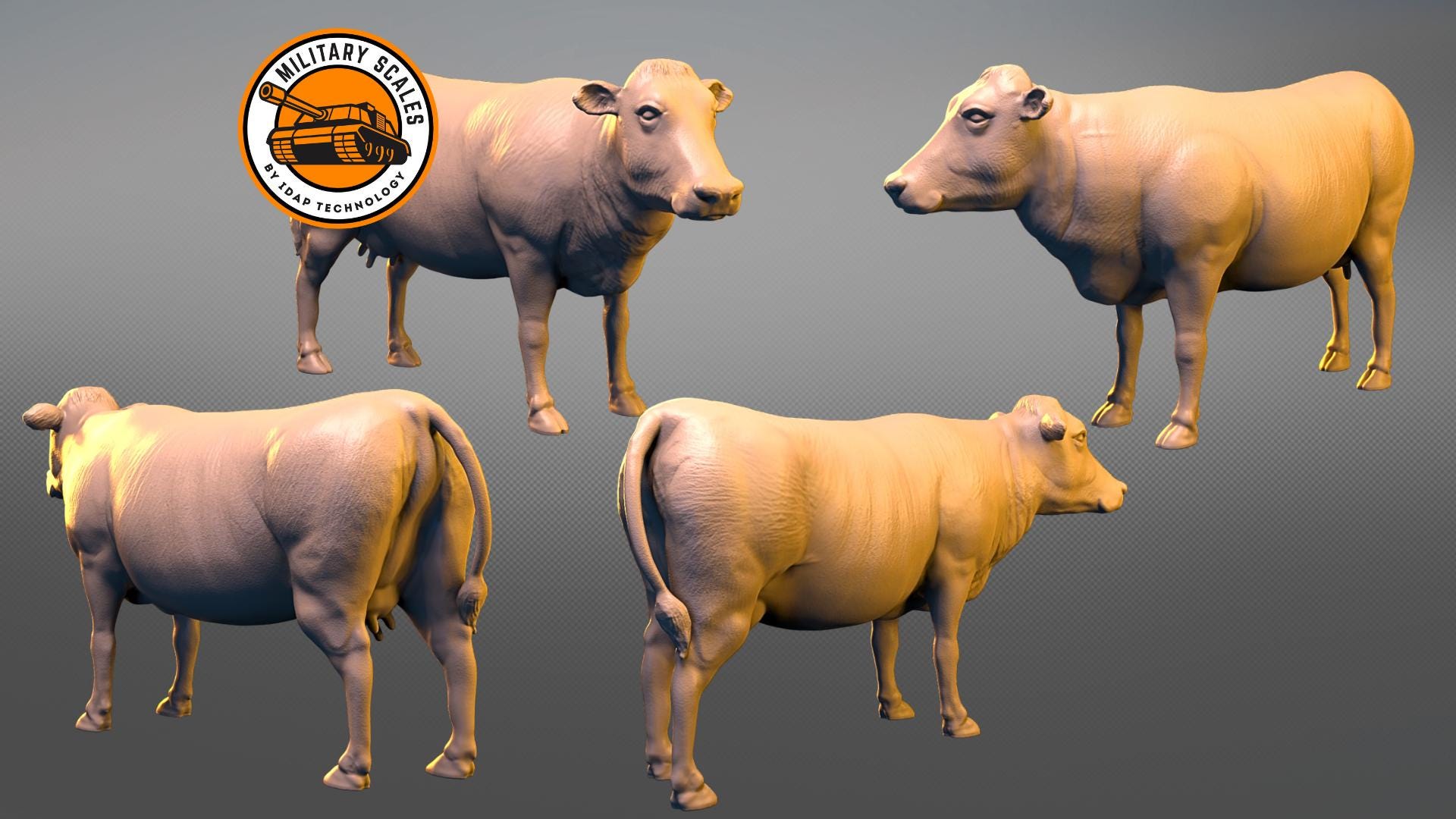 Cows Set - War Military Scales Animals Figurines Diorama Modeling Hobby ...