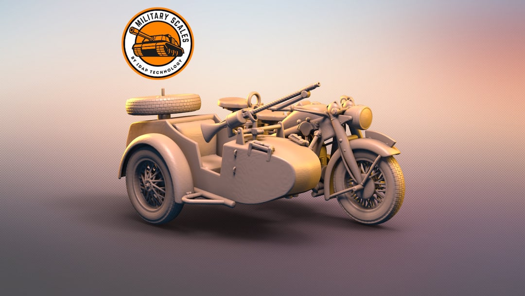 Zundapp KS750 con sidecar escalas militares alemanas ww2 vehículo ...