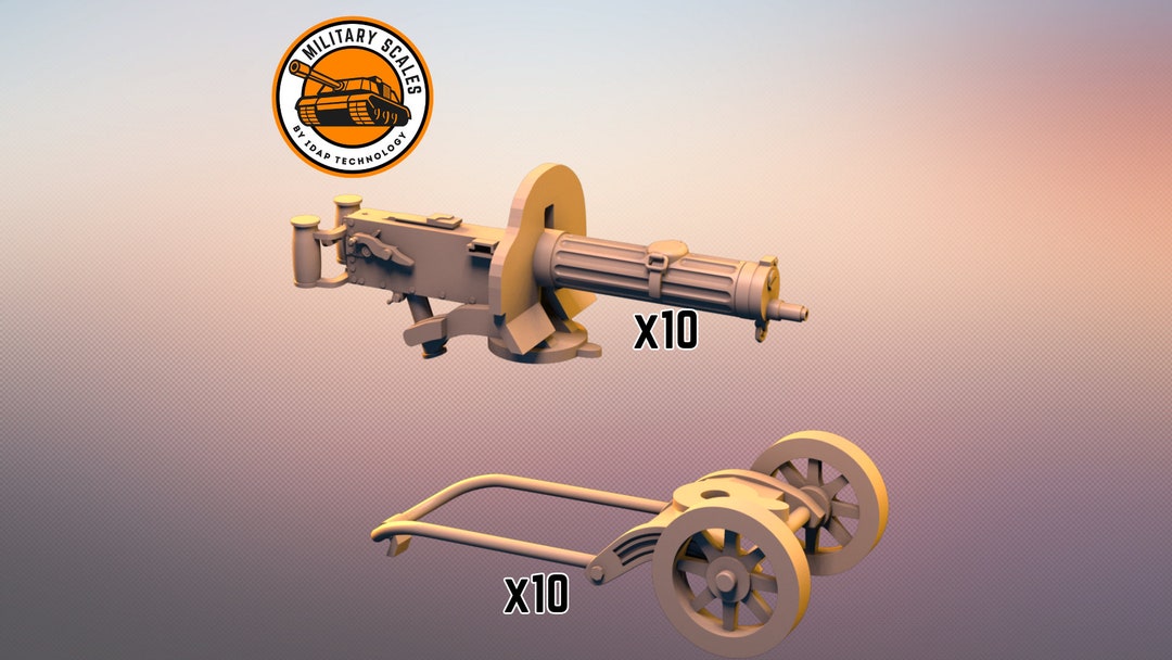 Maxim Wz. 1910 Machine Gun of 10 Pcs Russian Military Scales Ww2 Semi ...