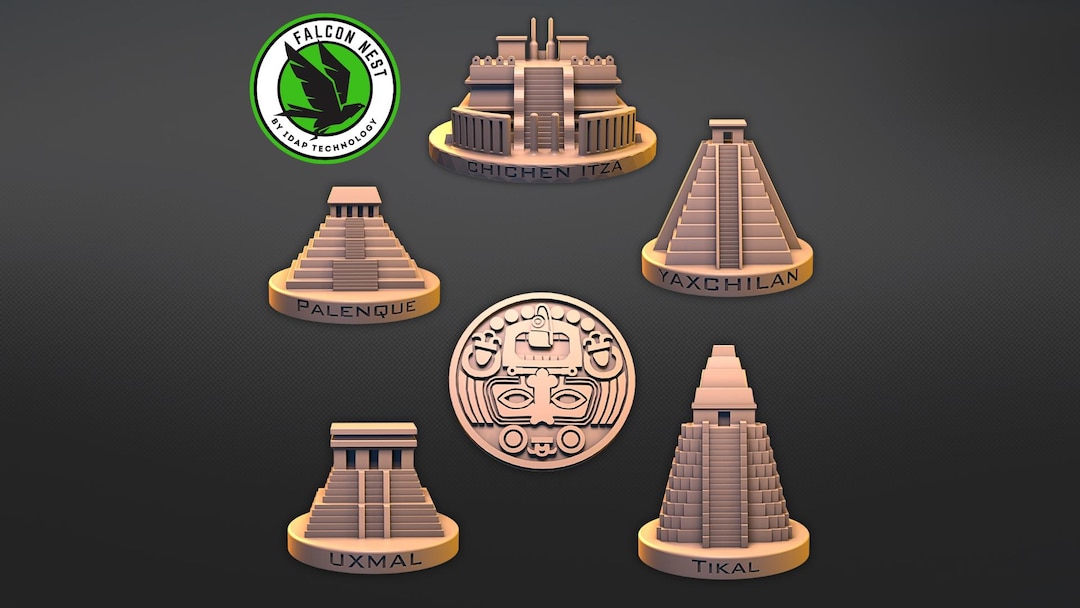 Pyramids for Tzolkin - Pyramids Resin Game Pieces Custom Miniatures 3D ...
