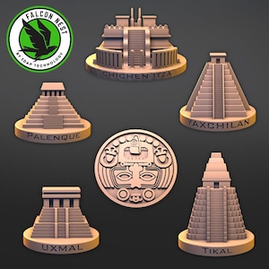 Pyramids for Tzolkin - Pyramids Resin Game Pieces Custom Miniatures 3D ...
