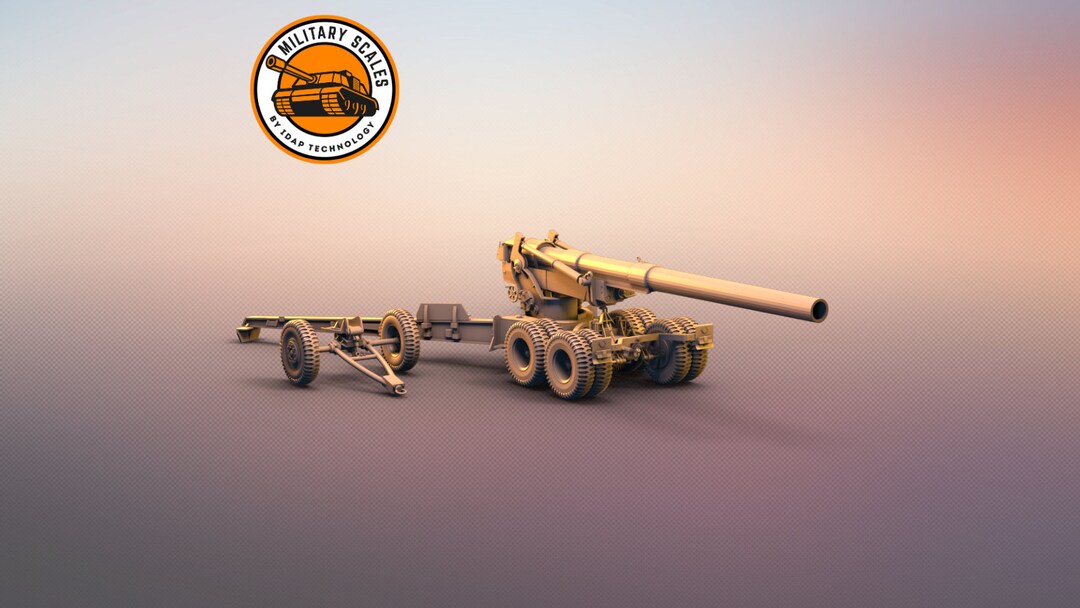 Long Tom 155 Mm American Military Scales Ww2 Heavy Cannon Howitzer Gun ...