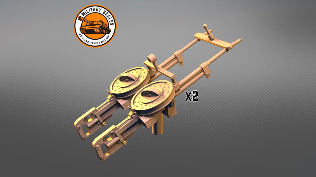 Double Vickers K Machine Gun - British Hard Maxim Military Scale Cal. 7 ...