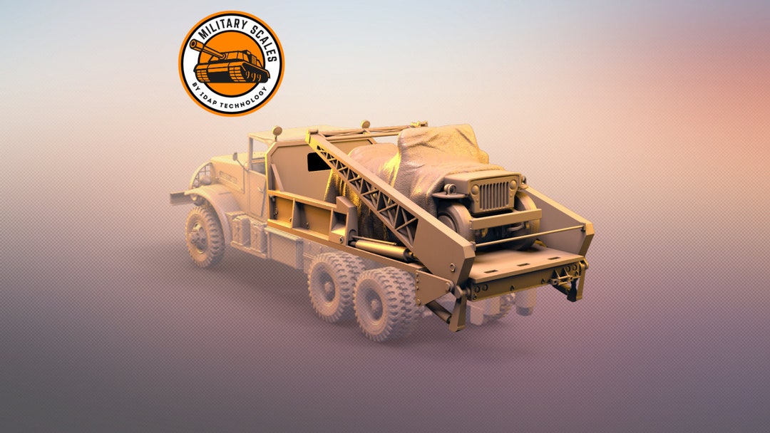 Brockway B666 Semitrailer With Jeep Willys American Military Scales ...