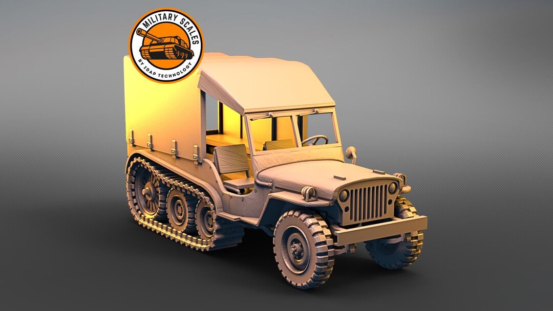Jeep Willys Tracked - American Military Scales Ww2 Vehicle Half-tracked ...