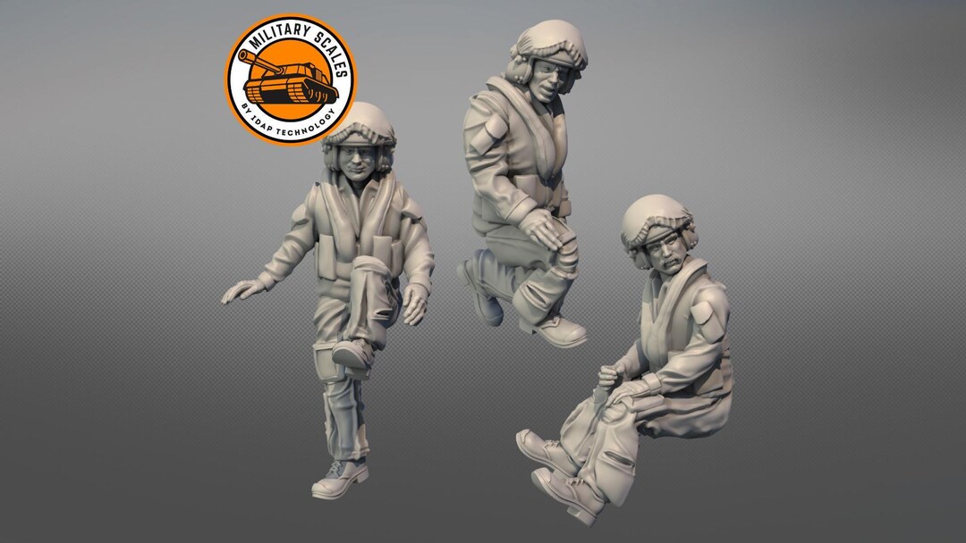 1:35 RAF Pilots Modern Set #3 - Resin Casting Military Aviation ...