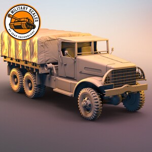 Corbitt White 666 6x6 Cargo Truck Soft Top, Wooden Box American ...