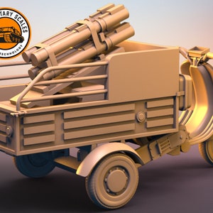 Vespa With Rocket Launcher Italian Military Scales Ww2 Vehicle Tricycle ...