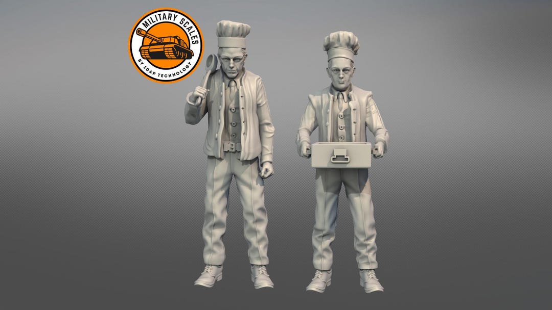1:35 Chefs Set - Resin Casting Army Cooks Field Kitchen Military ...