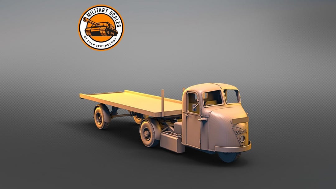 Scammell Scarab With Trailer - British Vintage Truck 3D Printed Scale ...