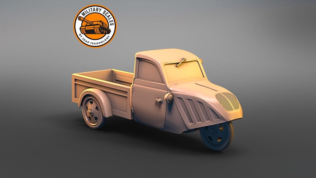 Framo 1933 3-wheeler DKW JF - Vintage German Vehicle 3D Printed Scale ...