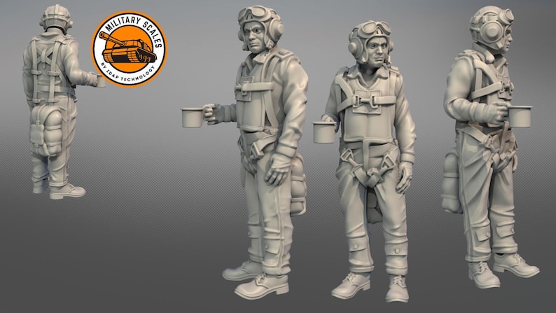 1:35 US Navy Pilots WWII #5 - Resin Casting Navy Air Force WWII Pilots ...