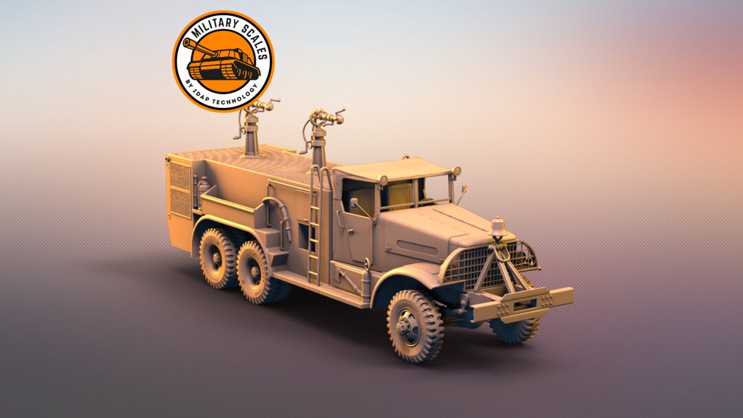 White 666 Fire Truck American Military Scales Ww2 Vehicle Special ...