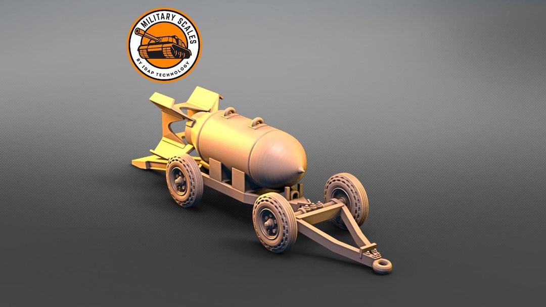 Mark II USN Bomb Cart + AN-M65 Bomb - American U.S. Military Scales Ww2 ...