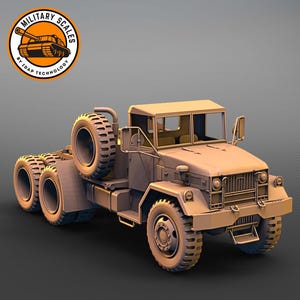 M123 10-ton 6x6 Semi-tractor - Heavy Transport Military Truck for Dioramas and Wargaming 1/87 1/ ...