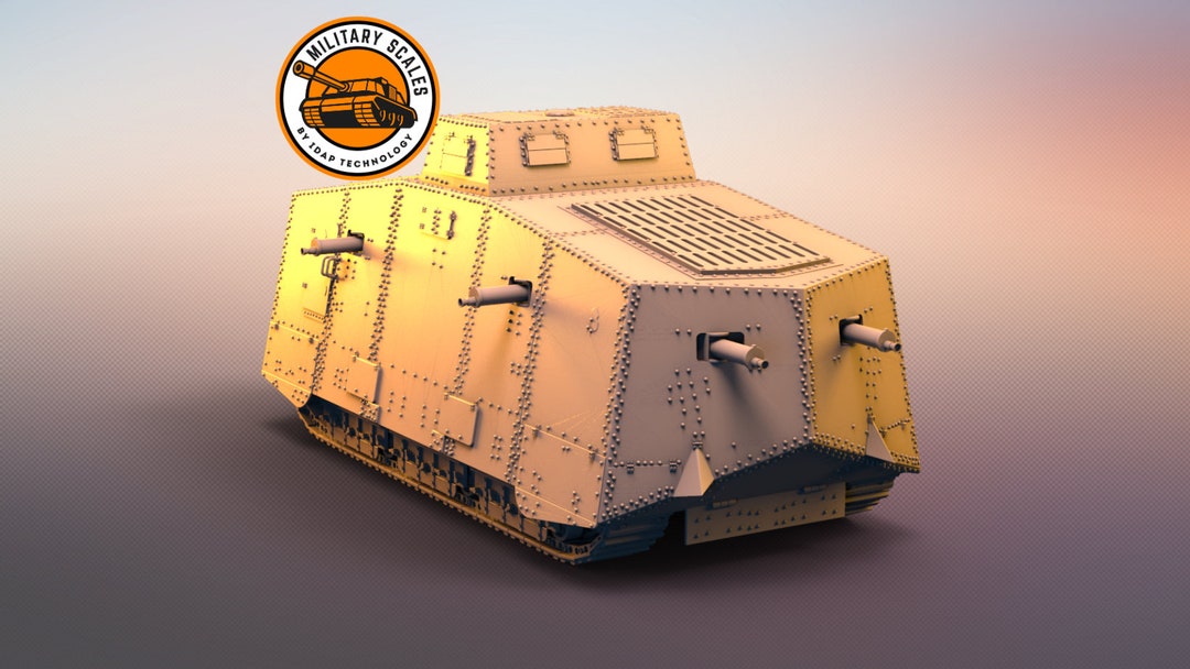 A7V Sturmpanzerwagen German Military Scales Ww1 Vehicle Tracked Armored ...