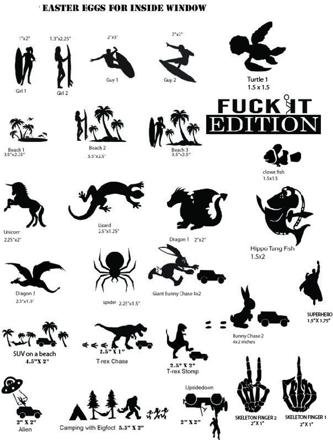 Easter Eggs Window Decals - Etsy