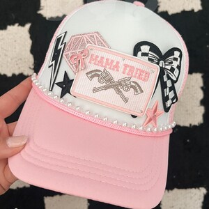 Pink Mama Tried Trucker Patch Hat, Iron Patches, Trucker Hat, Cowgirl Trucker Hat, Womans ...