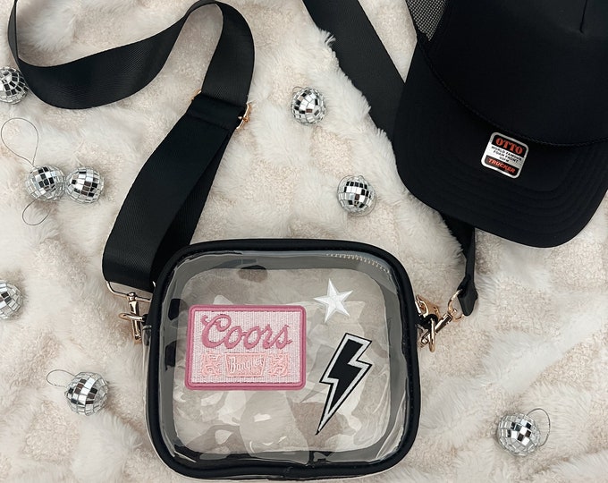 Clear Cross Body Concert Bag, Stadium Approved Purse, Patch Stadium Bag ...