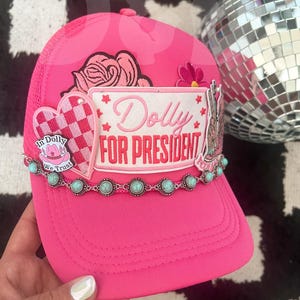 Dolly Western Trucker Patch Hat, Iron Patches, Trucker Hat, Cowgirl Trucker Hat, Woman’s Trucker ...