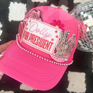 Dolly Western Trucker Patch Hat, Iron Patches, Trucker Hat, Cowgirl Trucker Hat, Woman’s Trucker ...