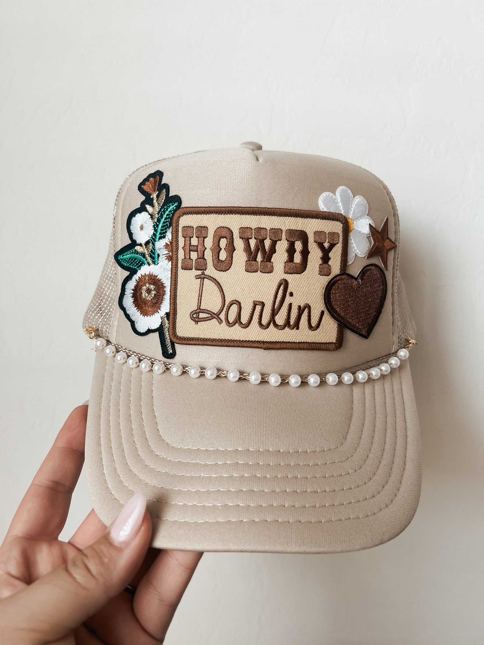 Howdy Darlin Trucker Patch Hat, Iron Patches, Trucker Hat, Cowgirl ...
