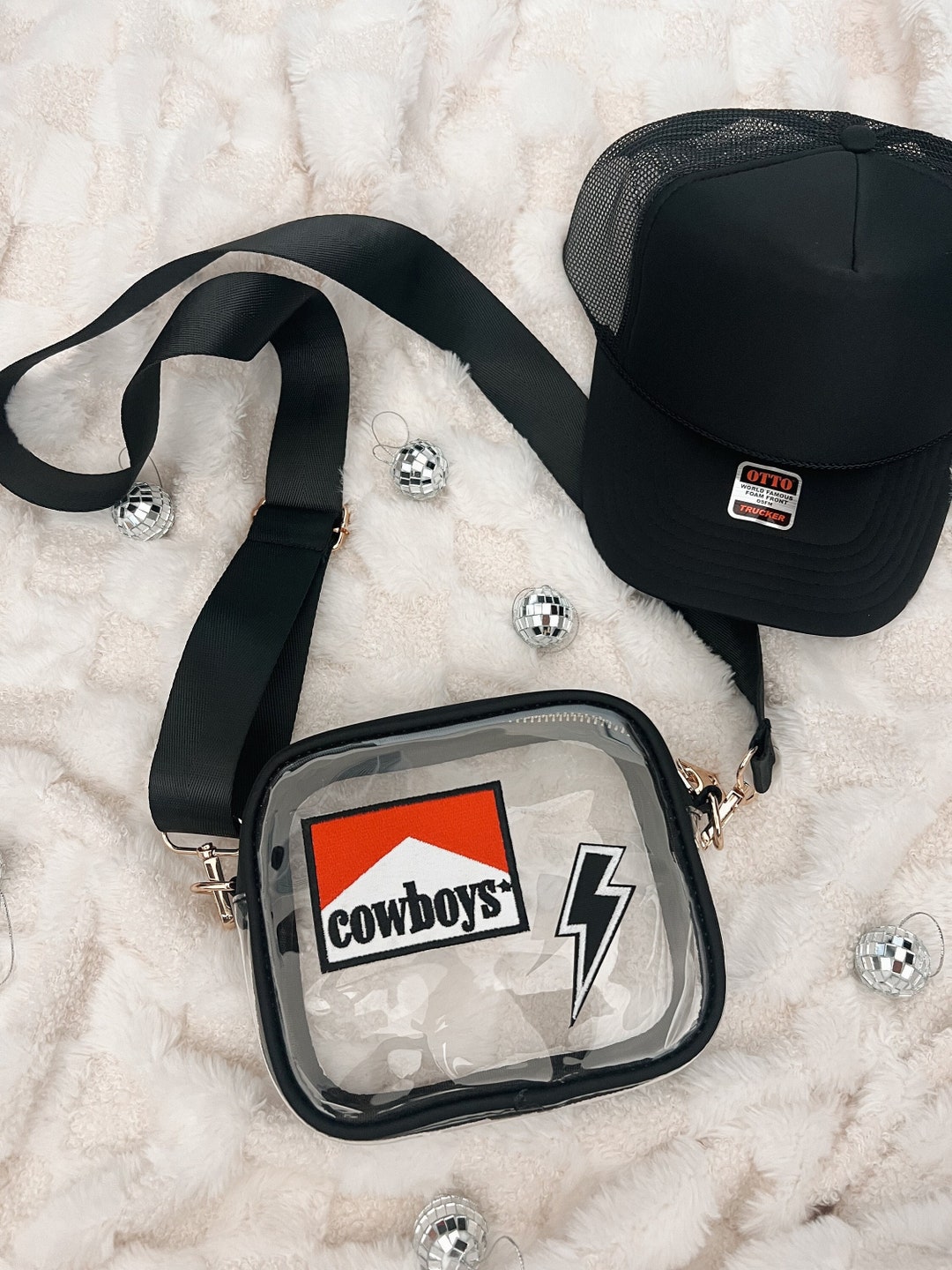 Clear Cross Body Concert Bag, Stadium Approved Purse, Patch Stadium Bag ...