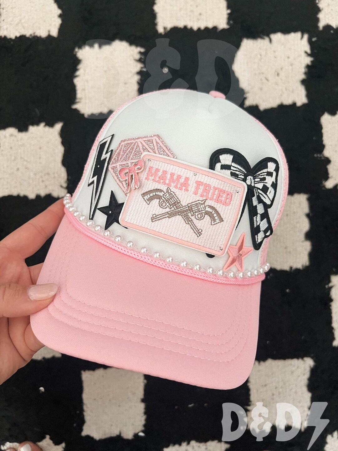 Pink Mama Tried Trucker Patch Hat, Iron Patches, Trucker Hat, Cowgirl Trucker Hat, Womans ...
