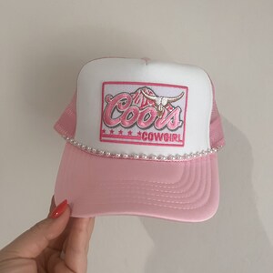 Pink Trucker Patch Hat, Iron Patches, Trucker Hat, Cowgirl Trucker Hat, Womans Trucker Hat, Camo ...