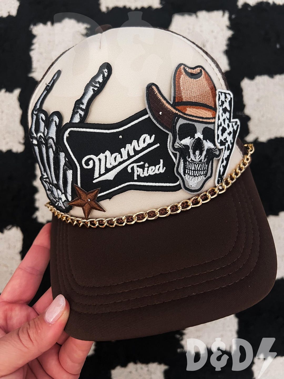 Cowgirl Skull Western Trucker Patch Hat, Iron Patches, Trucker Hat ...