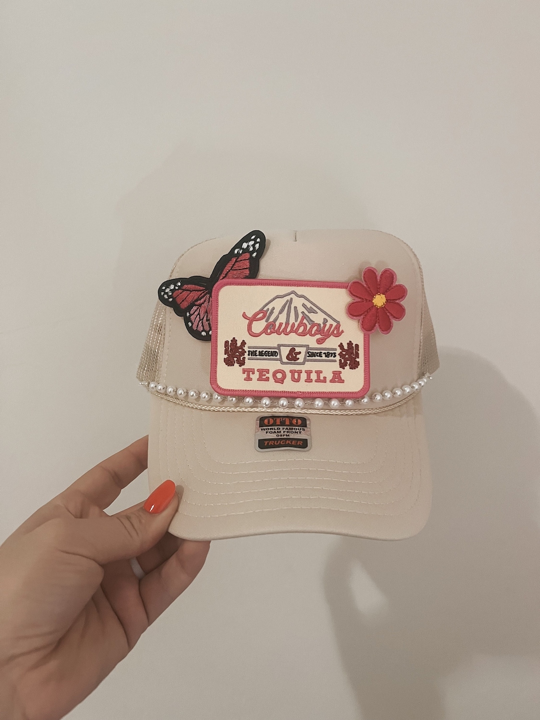 Cowboys & Tequila Trucker Patch Hat, Iron on Patches, Trucker Hat, Cowgirl Trucker Hat, Womans ...