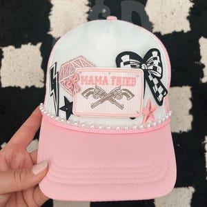 Pink Mama Tried Trucker Patch Hat, Iron Patches, Trucker Hat, Cowgirl Trucker Hat, Womans ...