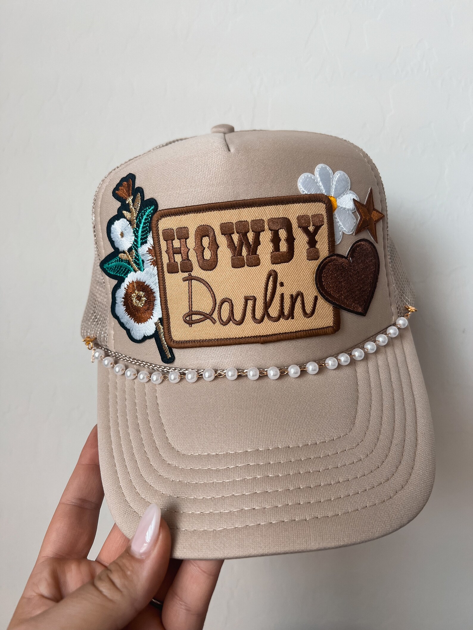 Howdy Darlin Trucker Patch Hat, Iron Patches, Trucker Hat, Cowgirl ...