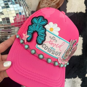 Western Trucker Patch Hat, Iron Patches, Trucker Hat, Cowgirl Trucker Hat, Woman’s Trucker Hat ...