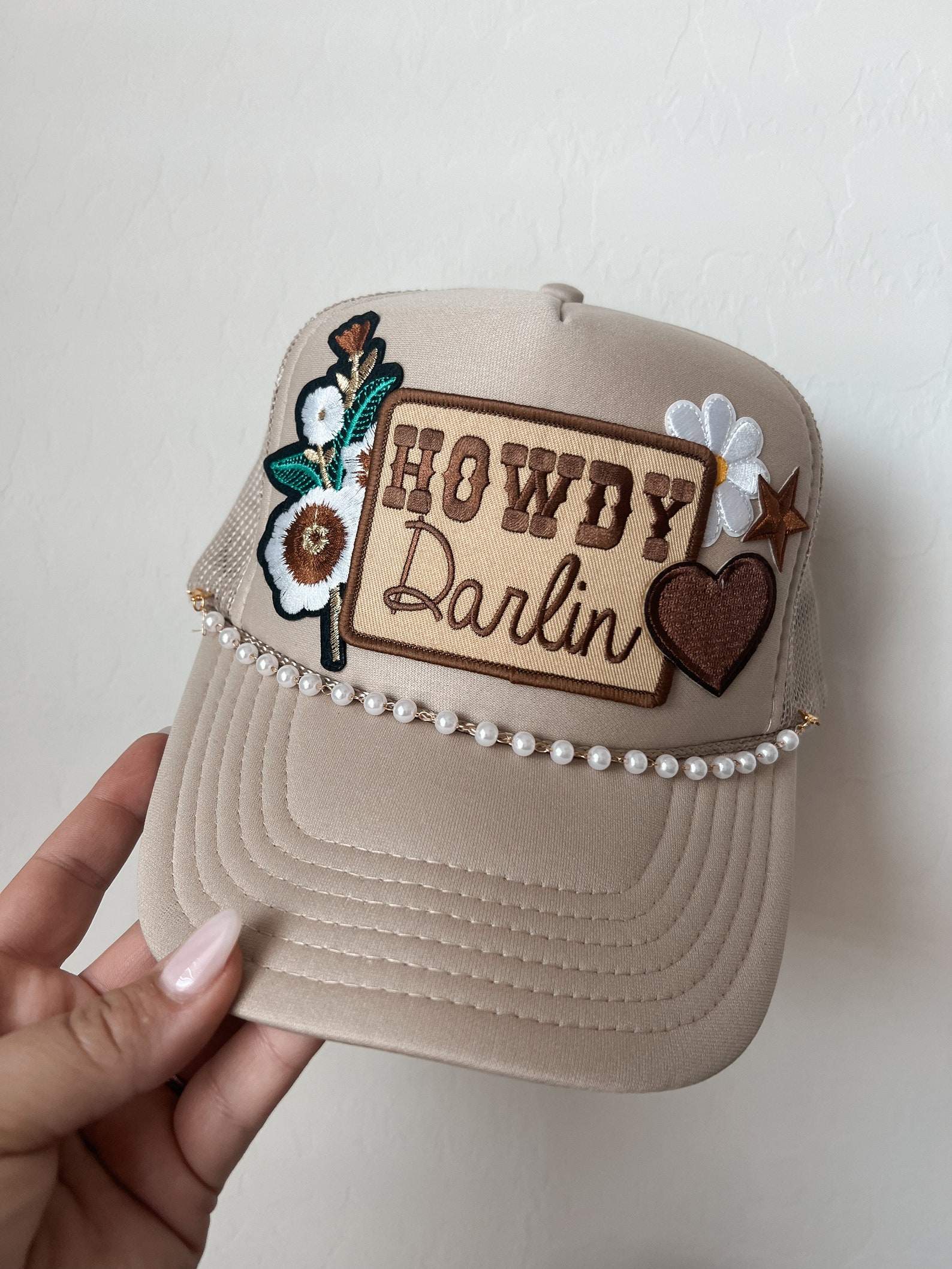 Howdy Darlin Trucker Patch Hat, Iron Patches, Trucker Hat, Cowgirl ...