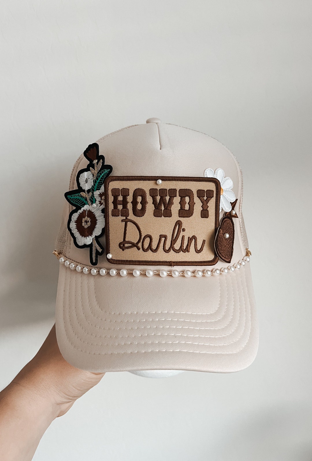 Howdy Darlin Trucker Patch Hat, Iron Patches, Trucker Hat, Cowgirl ...