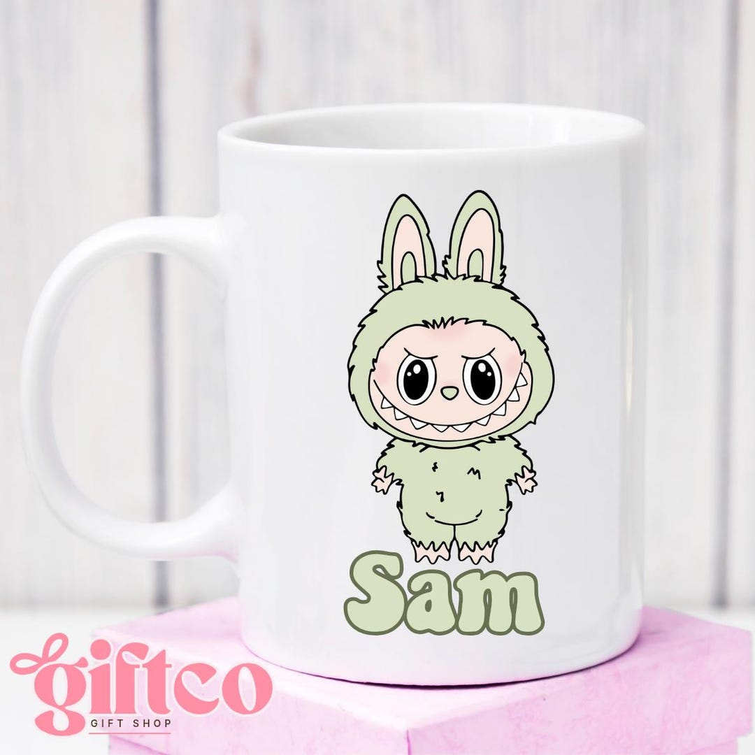 Personalised Labubu Mug – Cute Custom Gift for Labubu Fans, Kawaii Mug ...