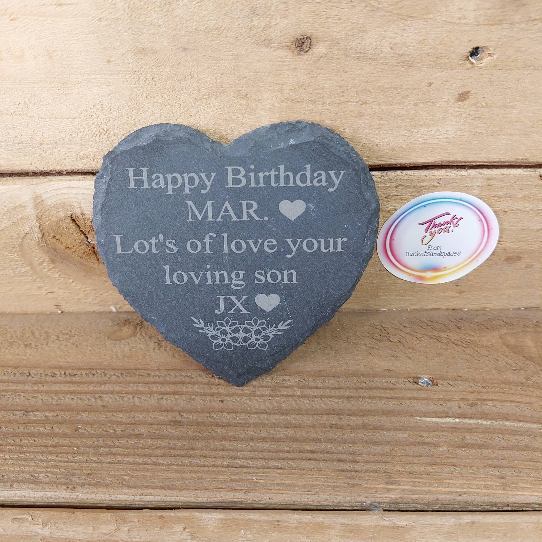 Personalized Mum Memorial Slate Plaque: Laser Engraved Heart - Etsy UK