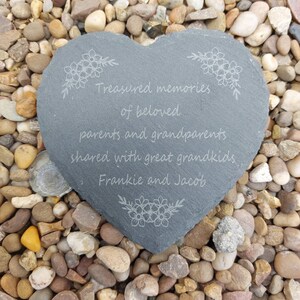 Personalized Mum Memorial Slate Plaque: Laser Engraved Heart - Etsy UK