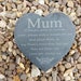 Personalized Mum Memorial Slate Plaque: Laser Engraved Heart - Etsy UK