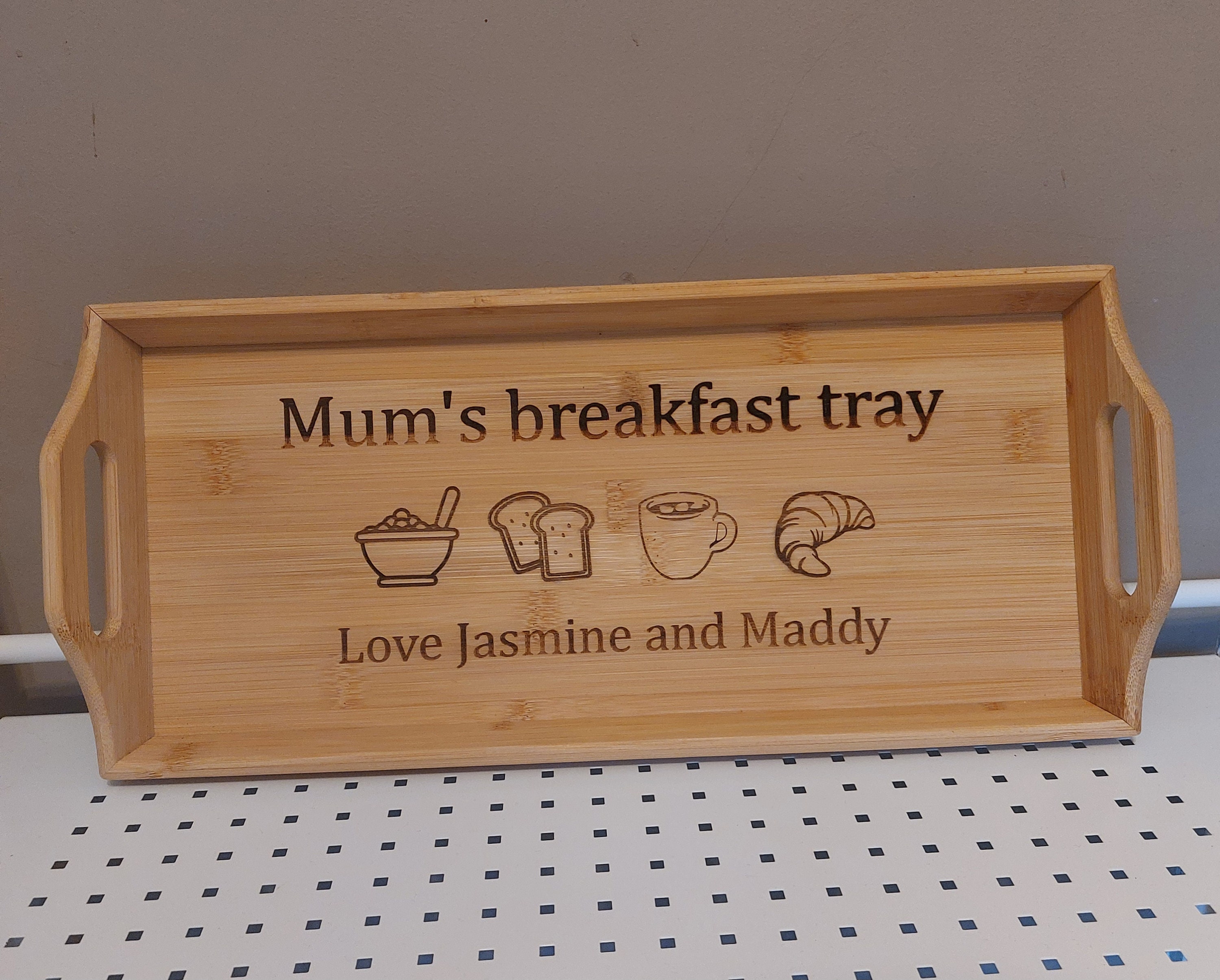 Personalized Wooden Breakfast Lap Tray: Engraved Bed Tray - Etsy UK