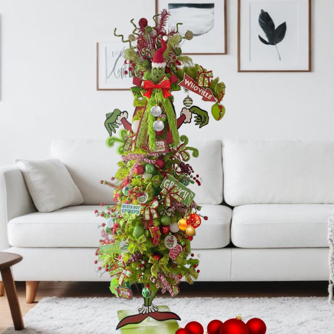 Green Monster Christmas Tree Kit, Mean One Tree Kit, Christmas Grinch ...