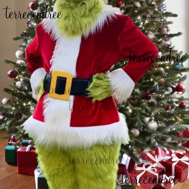 Christmas Green Man Monster Costume. Santa Claus Cosplay. - Etsy UK