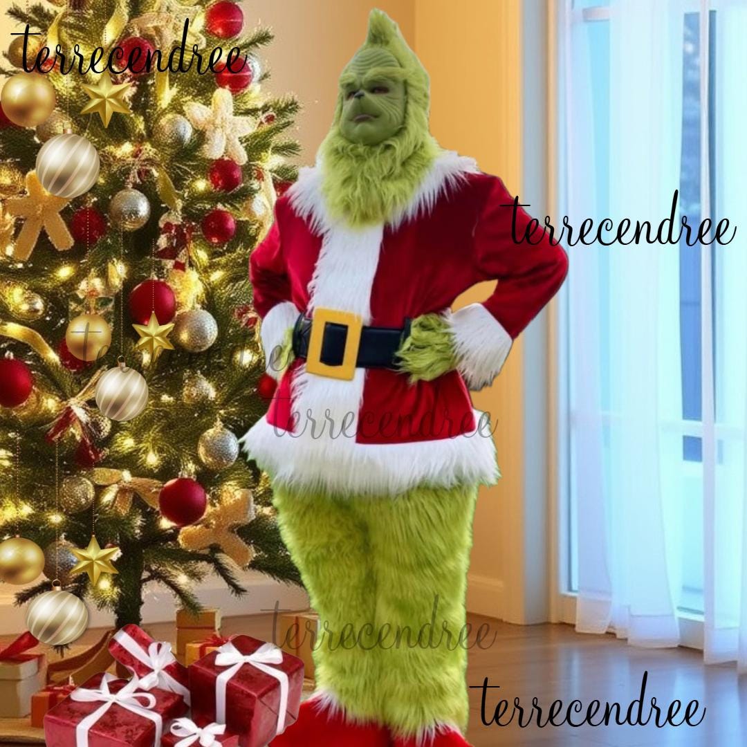 Christmas Green Man Monster Costume. Santa Claus Cosplay. - Etsy UK