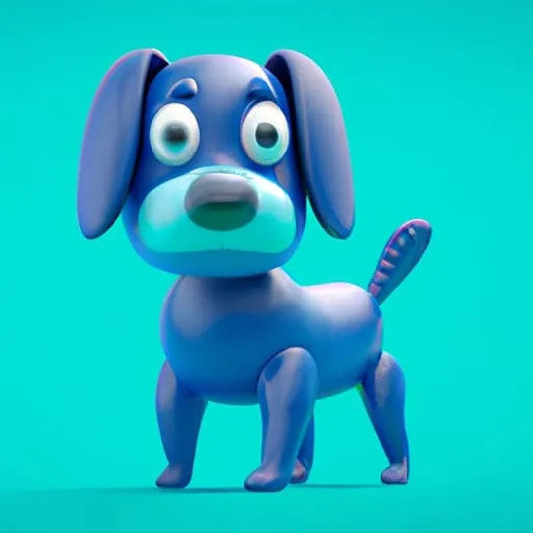 Cgi Digital Cartoon Ai Dog - Etsy