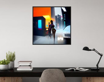 Digital Cyber City Wallpaper Prints - Etsy