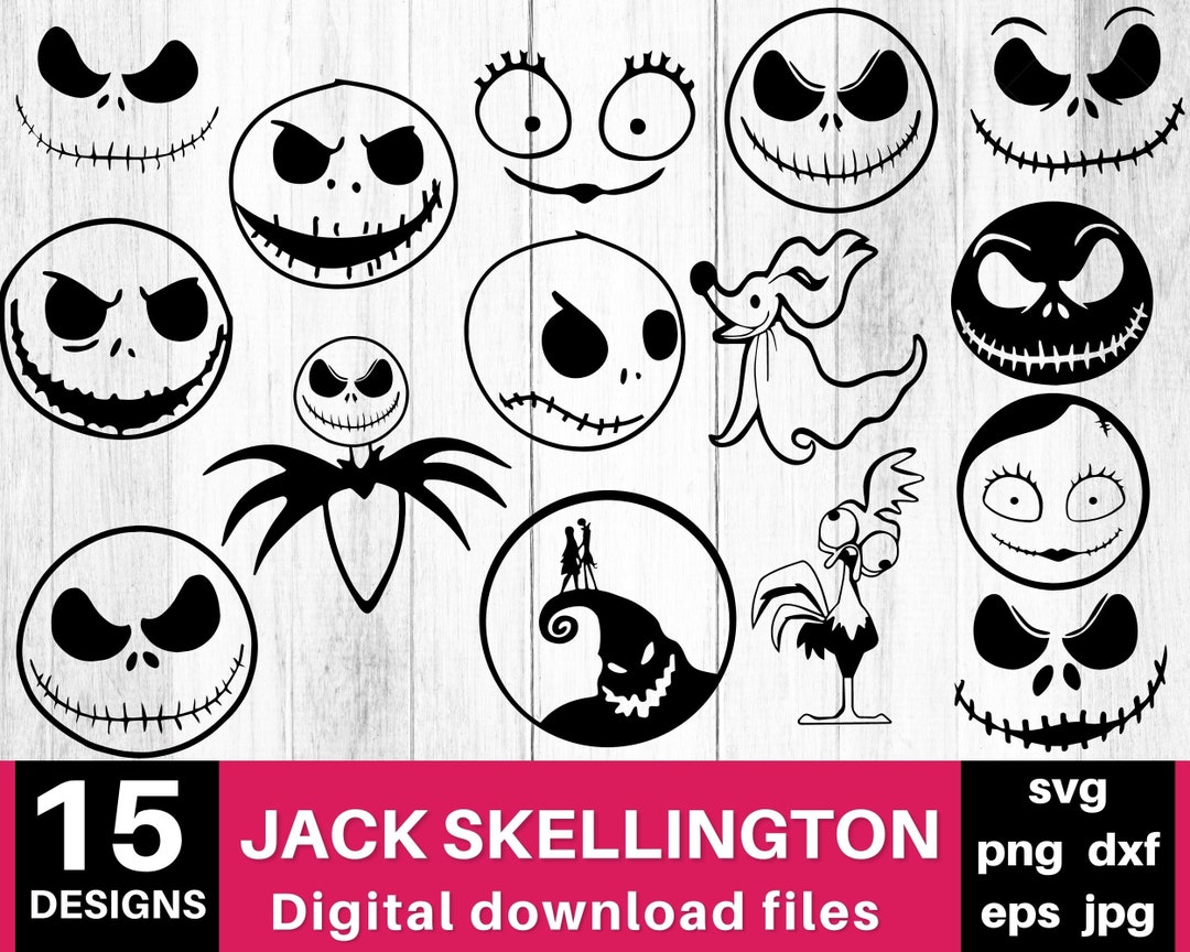 Jack Skellington Svg, Jack and Sally Svg, Jack Skellington, Jack Svg ...