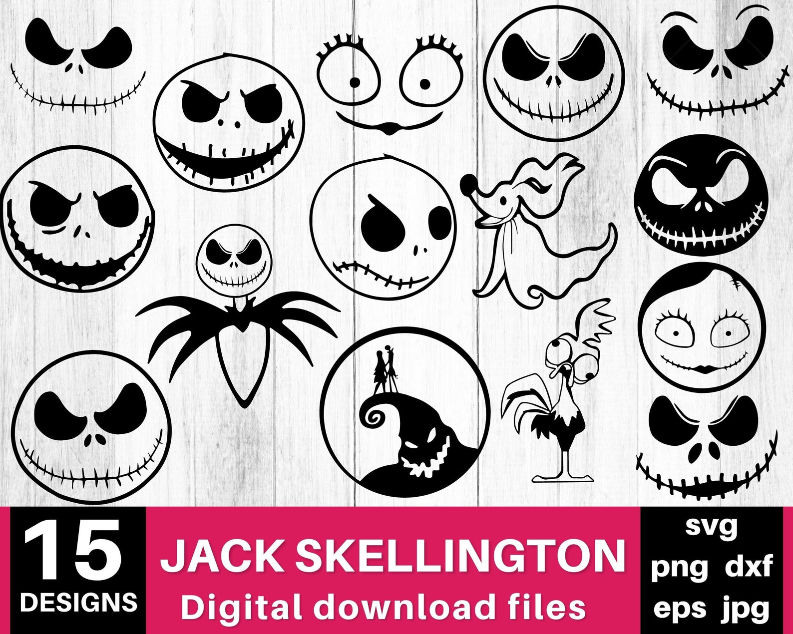 Jack Skellington Svg, Jack and Sally Svg, Jack Skellington, Jack Svg ...