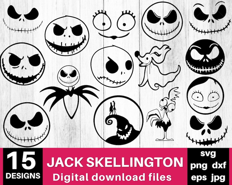Jack Skellington Svg, Jack and Sally Svg, Jack Skellington, Jack Svg ...