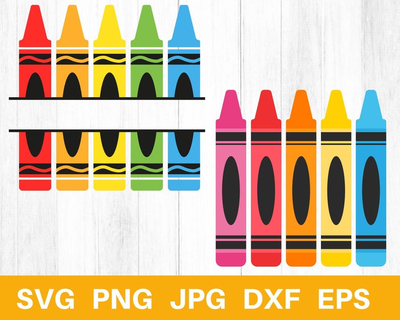 Crayon SVG Bundle: Teacher Designs, Monograms (digital Download) - Etsy